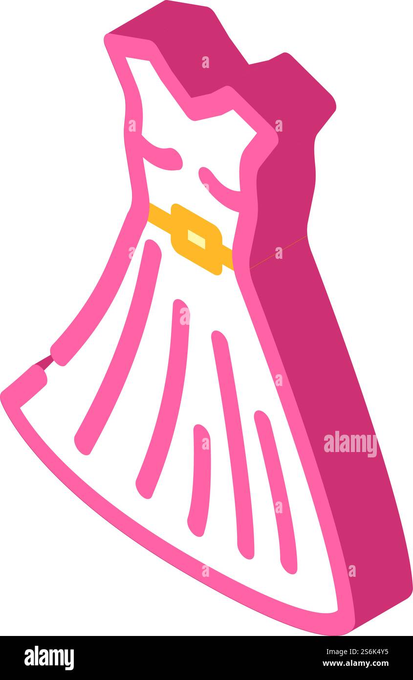 dress stylist isometric icon vector. dress stylist sign. isolated ...