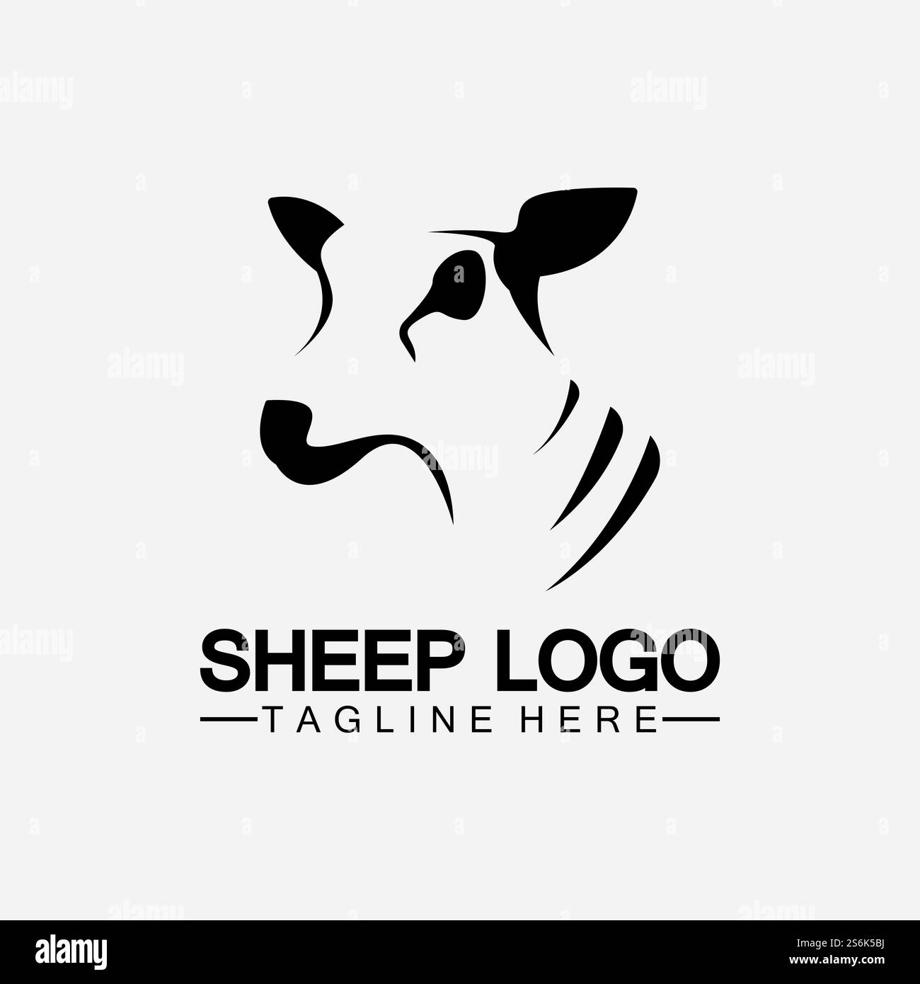 Sheep head logo vector icon illustration design template Stock Vector ...