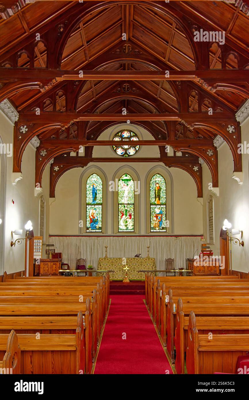 Gordon Chapel Fochabers Scotland interior altar and Burne-Jones stained ...