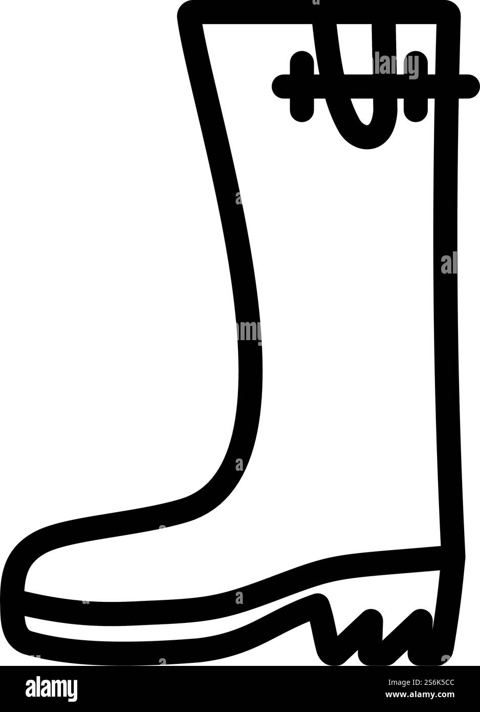 Rubber Boot Icon. Bold outline design with editable stroke width ...