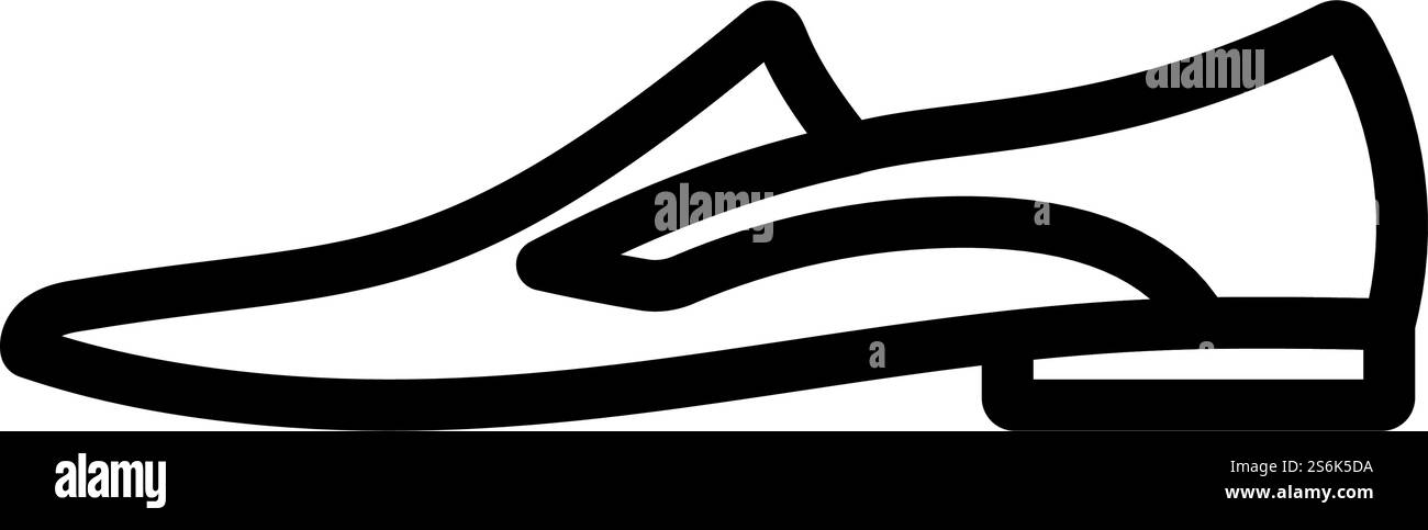 Man Shoe Icon. Bold outline design with editable stroke width. Vector ...