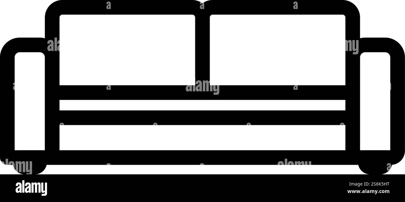 Home Sofa Icon. Bold outline design with editable stroke width. Vector ...