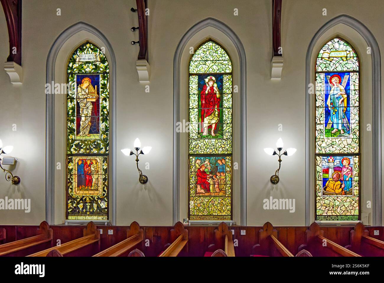 Gordon Chapel Fochabers Scotland interior right wall and Burne-Jones ...