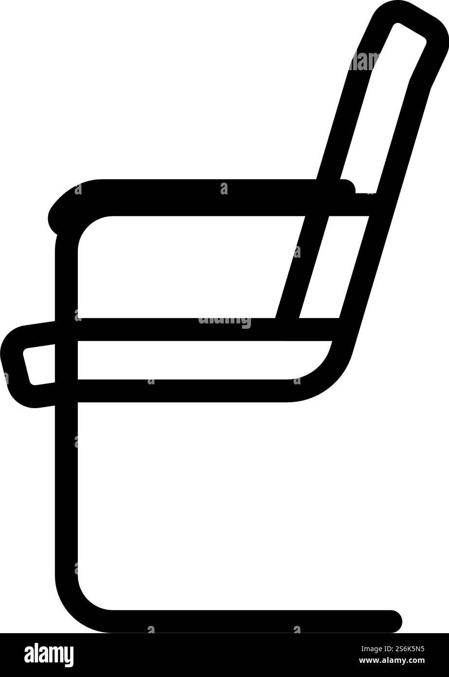 Guest Office Chair Icon. Bold outline design with editable stroke width ...
