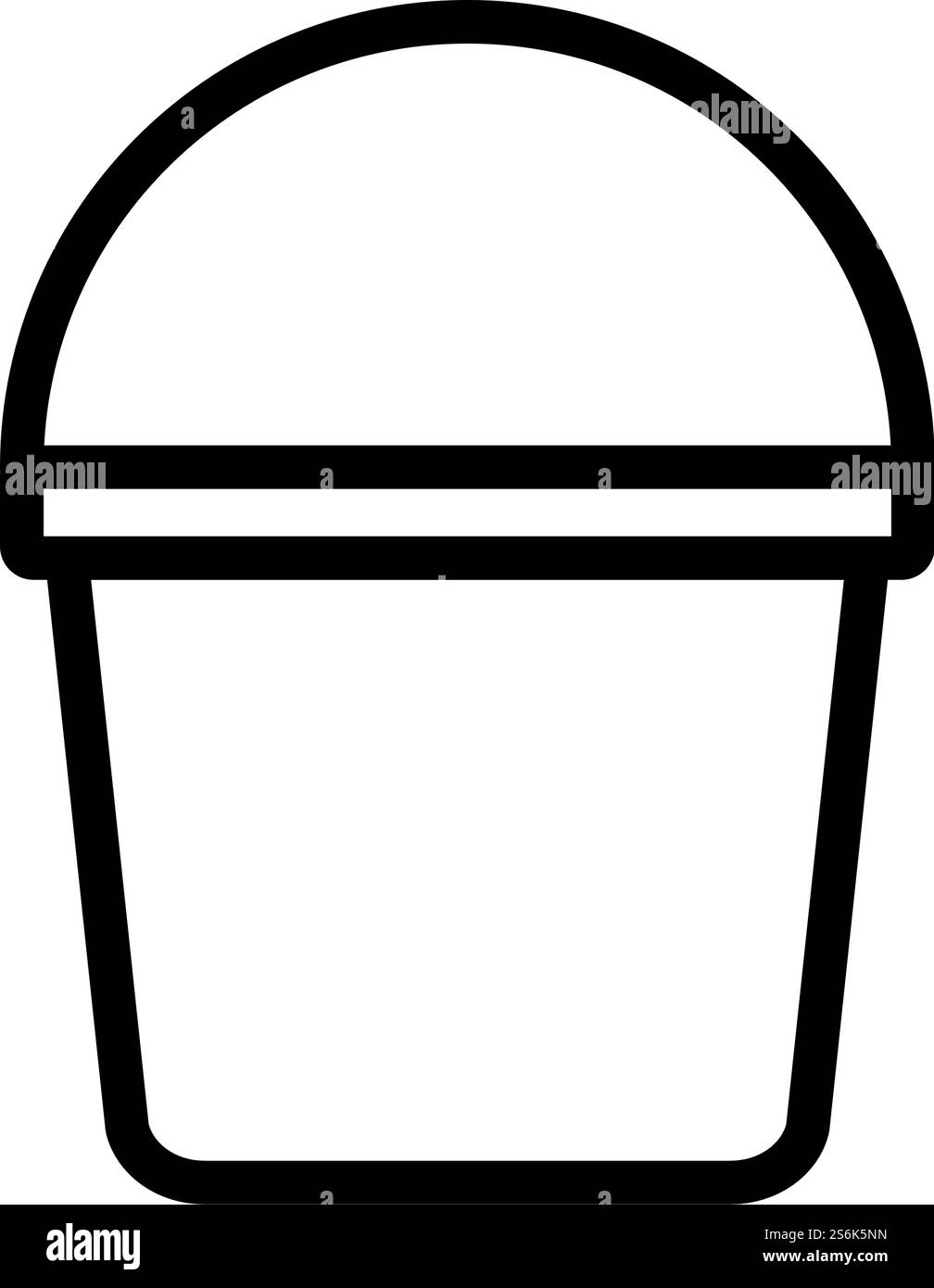 Bucket Icon. Bold outline design with editable stroke width. Vector ...