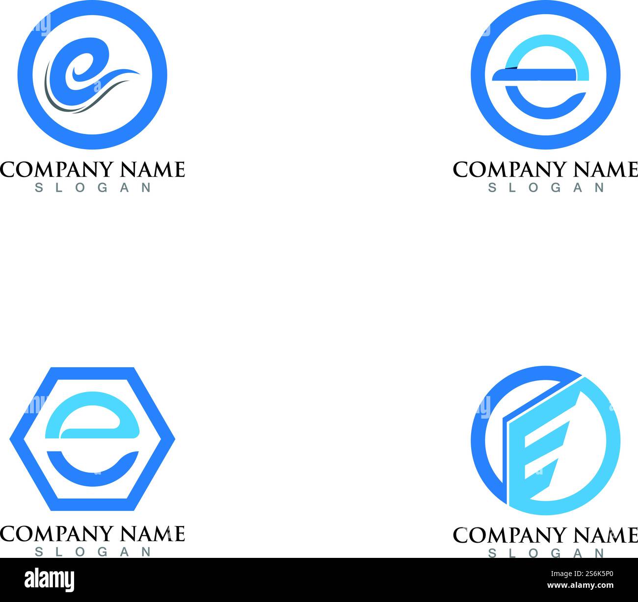 E Letters logos Stock Vector Image & Art - Alamy