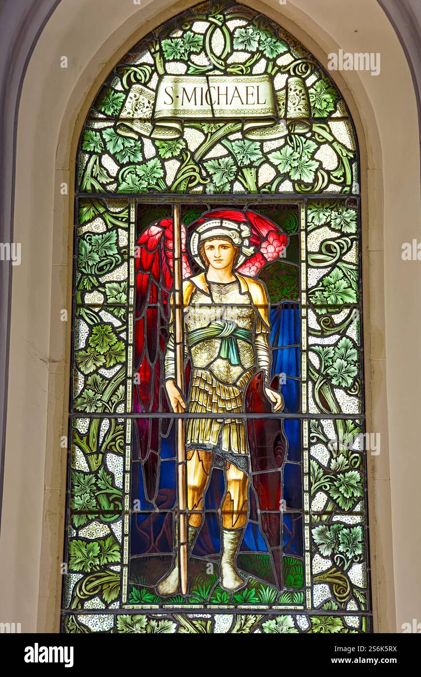 Gordon Chapel Fochabers Scotland Michael detail a Burne-Jones stained ...