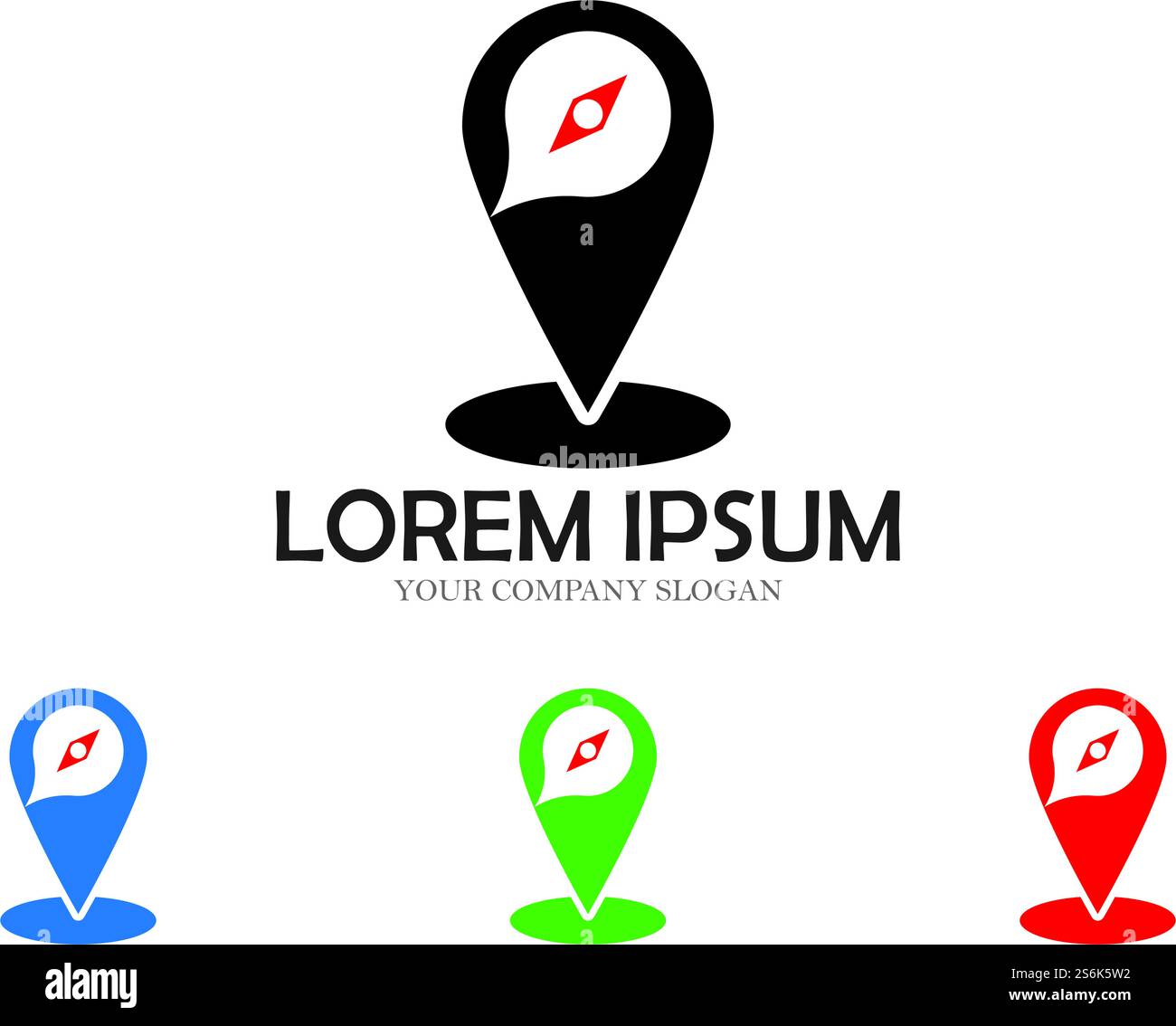 map pointer, map pin, map icon. arrow pin, compass location concept ...
