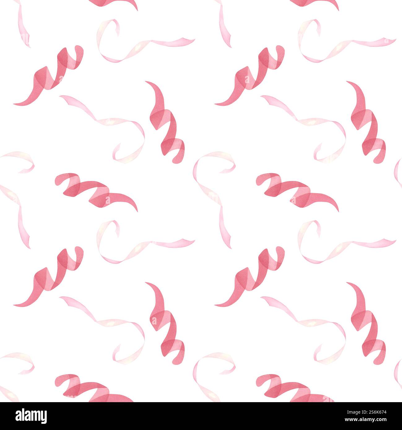 Pink ribbons pattern hand Cut Out Stock Images & Pictures - Alamy