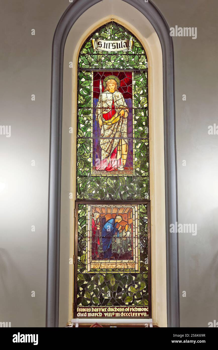 Gordon Chapel Fochabers Scotland St Ursula a Burne-Jones stained-glass ...