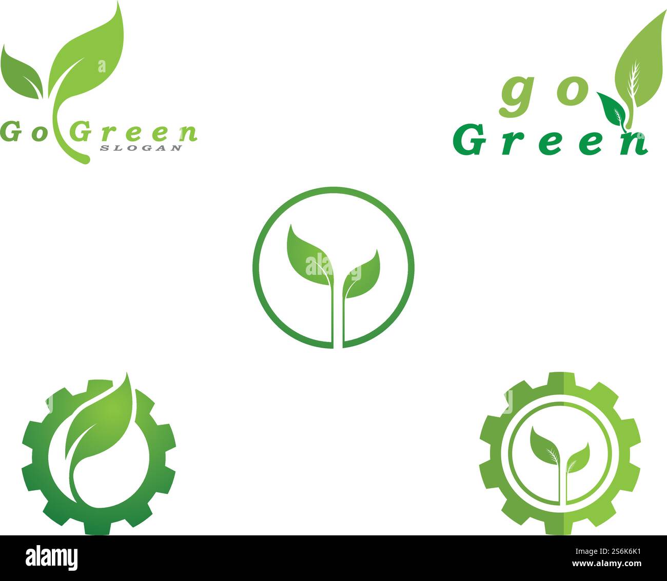 Go green logos and symbol Stock Vector Image & Art - Alamy