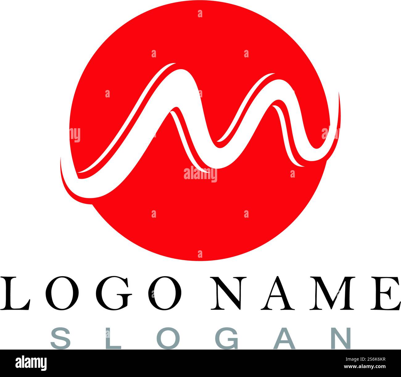 M Letter water wave logo template vector illustration Stock Vector ...