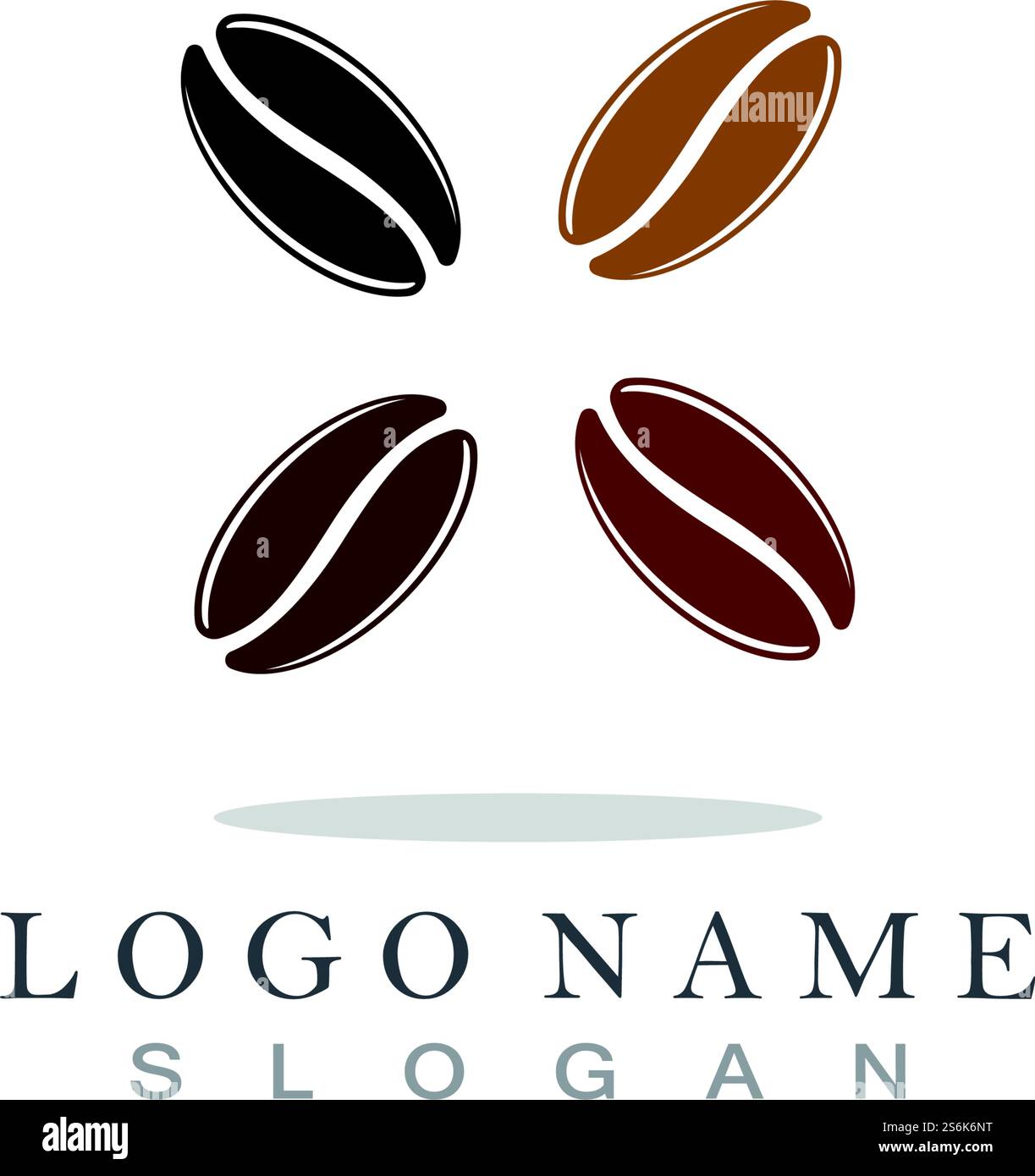 Coffee Beans Logo Template vector icon Stock Vector Image & Art - Alamy