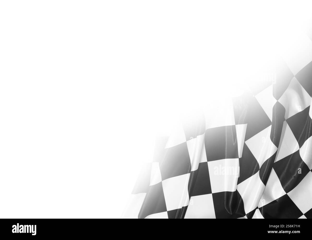 Racing flag with black and white checkers on white background Stock ...