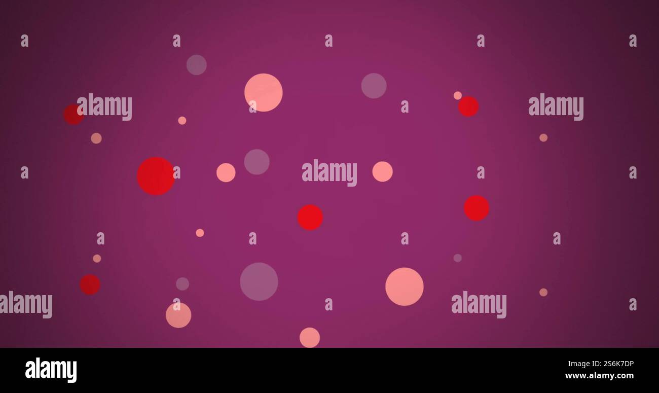 Image of colourful spots on purple background Stock Photo - Alamy