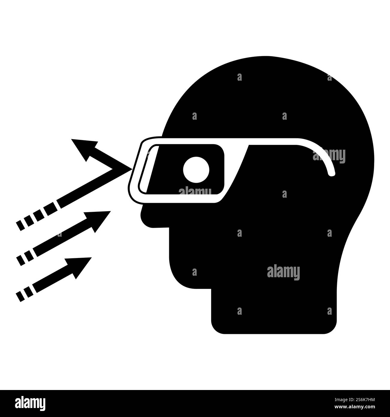 Flying Debris Wear Safety Glasses Symbol Sign Isolate on White ...