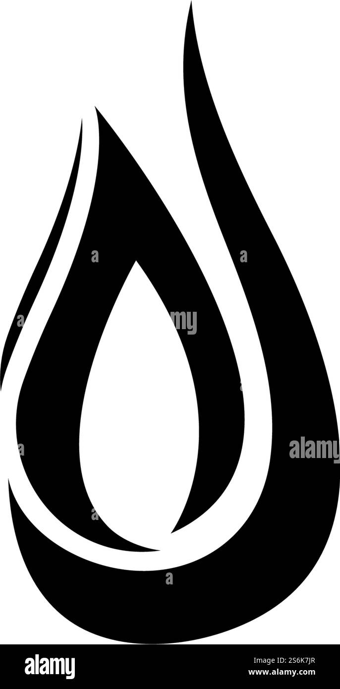 Fire black logo design vector Stock Vector Image & Art - Alamy