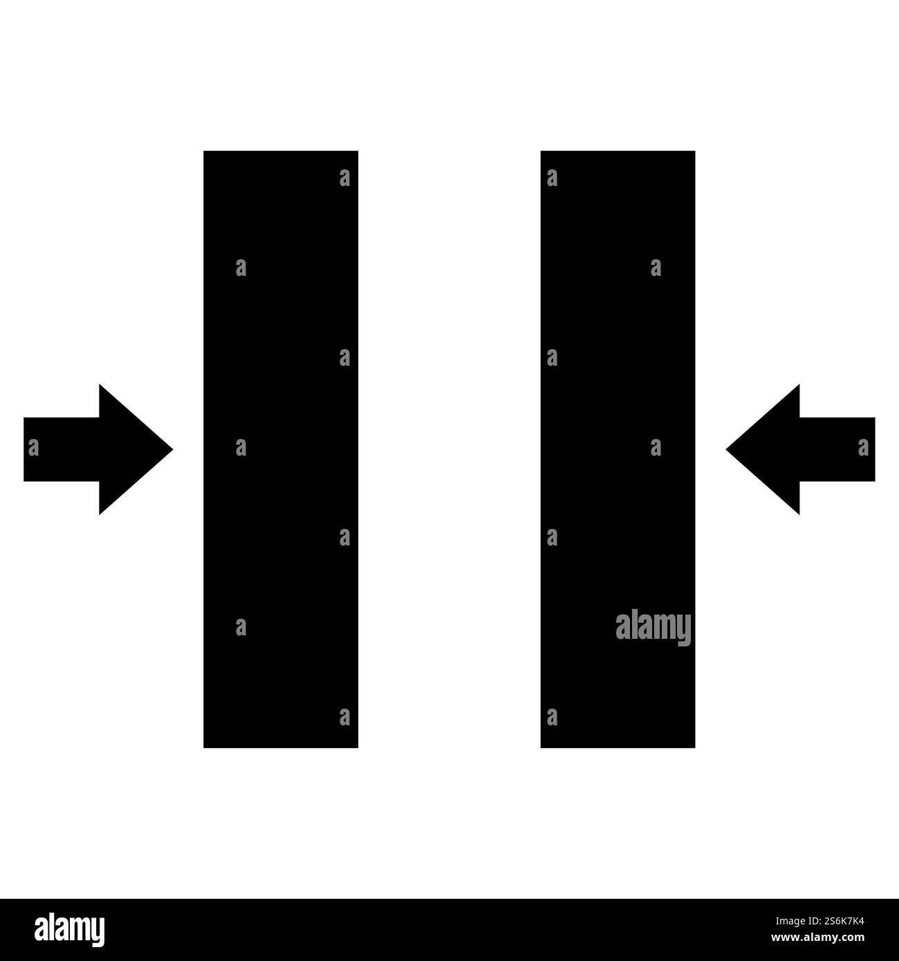 Crush Hazard Closing Mold Symbol Sign Isolate on White Background ...