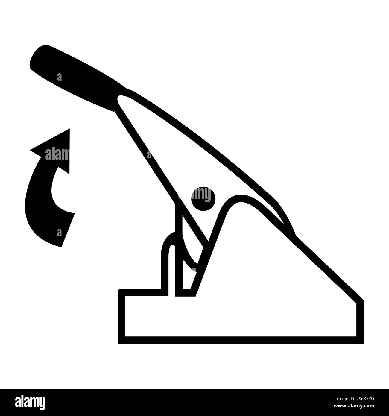 Caution Pull Parking Brake Symbol Sign Isolate On White Background ...