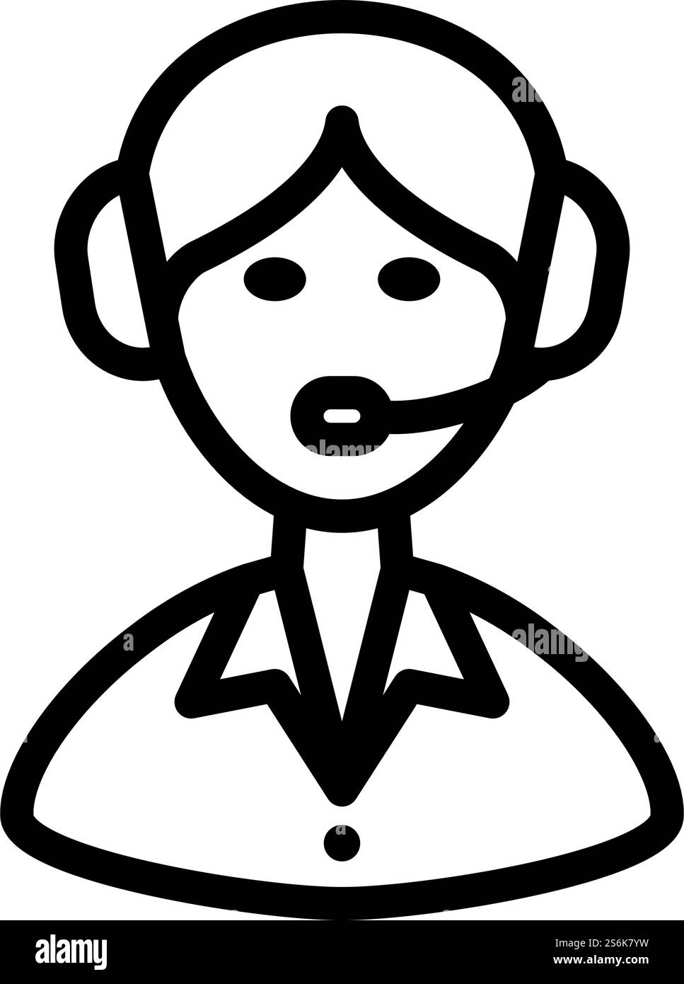 Logistic Dispatcher Consultant Icon. Bold outline design with editable ...