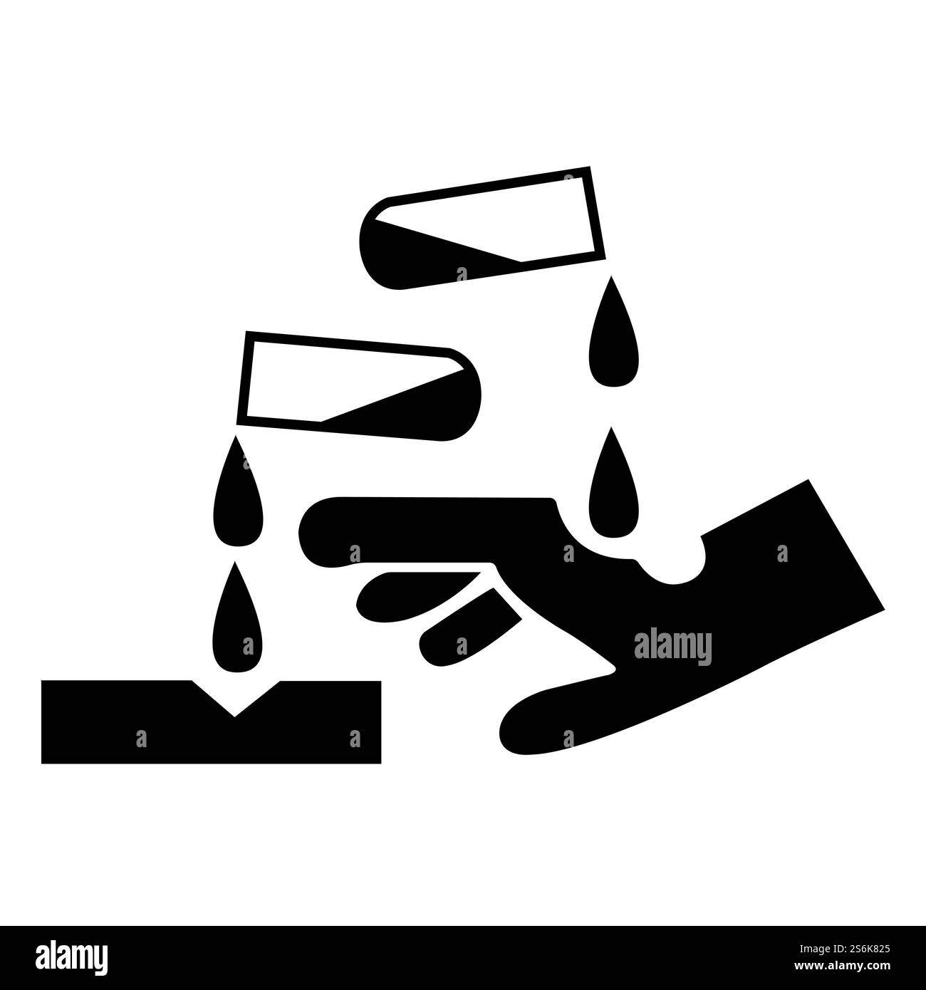 Beware Corrosive Substance Symbol Isolate On White Background,Vector ...