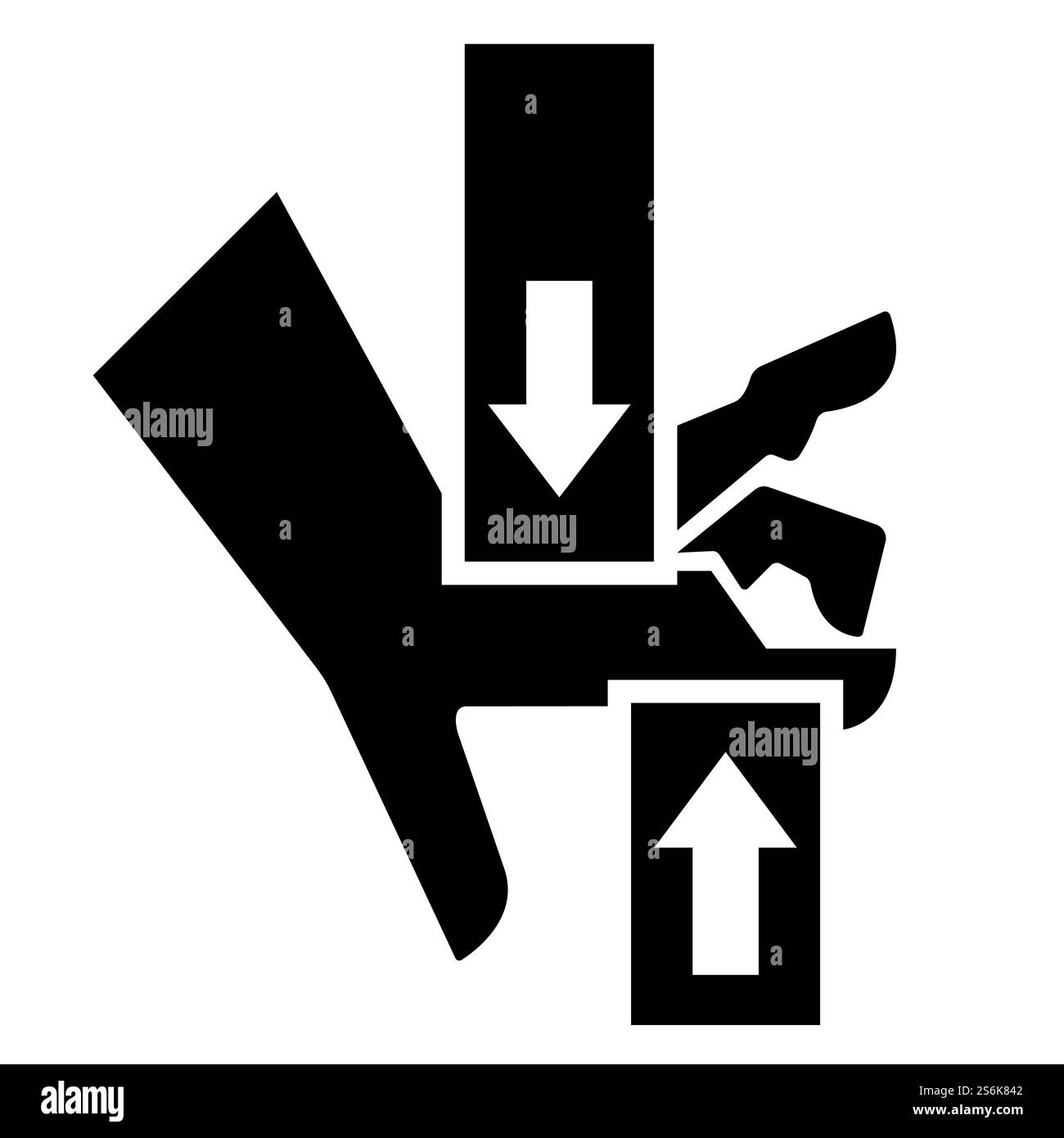 Crush Hand Top Bottom Symbol Sign Isolate on White Background,Vector ...