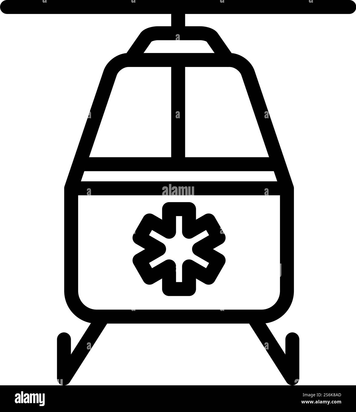 Medevac Icon. Bold outline design with editable stroke width. Vector ...