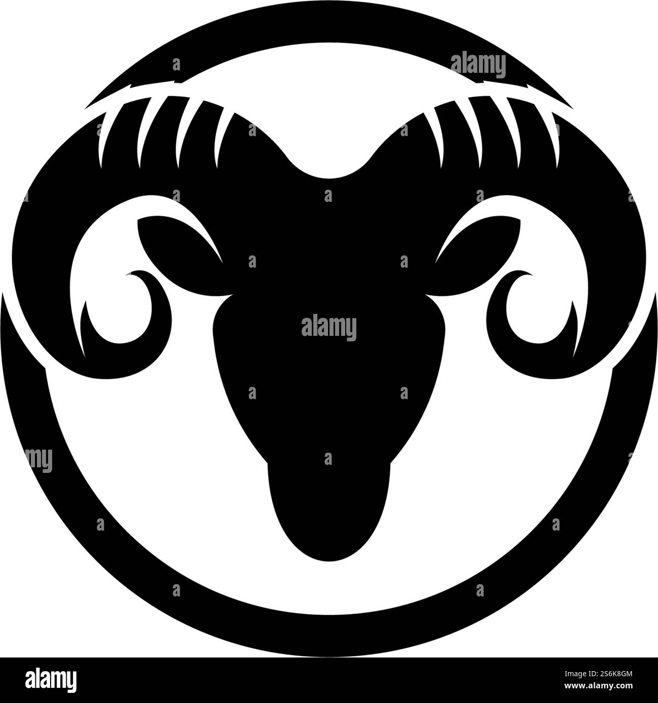 Bighorn ram head on Black and White Stock Photos & Images - Alamy