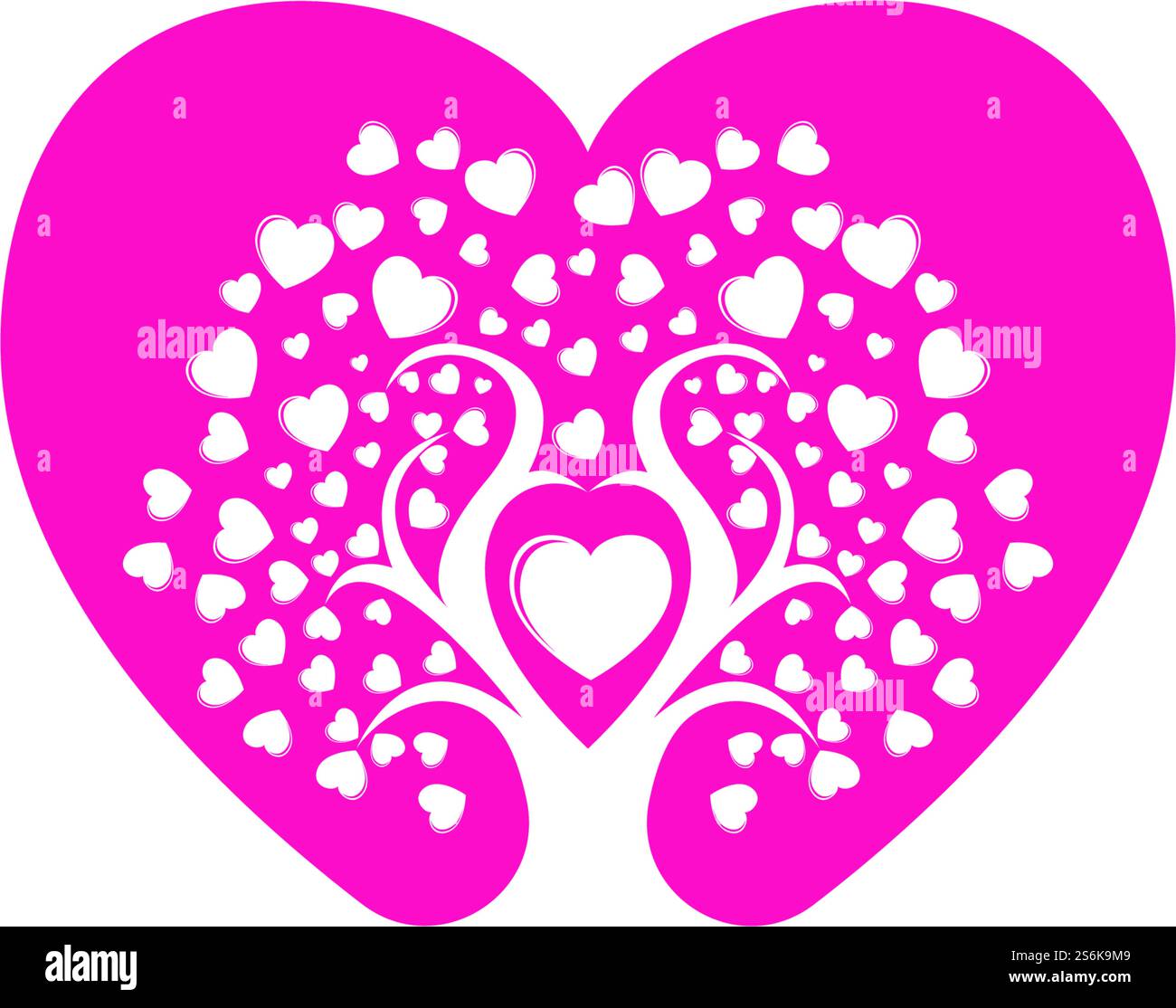 Love tree with heart leaves vector illustration Stock Vector Image ...