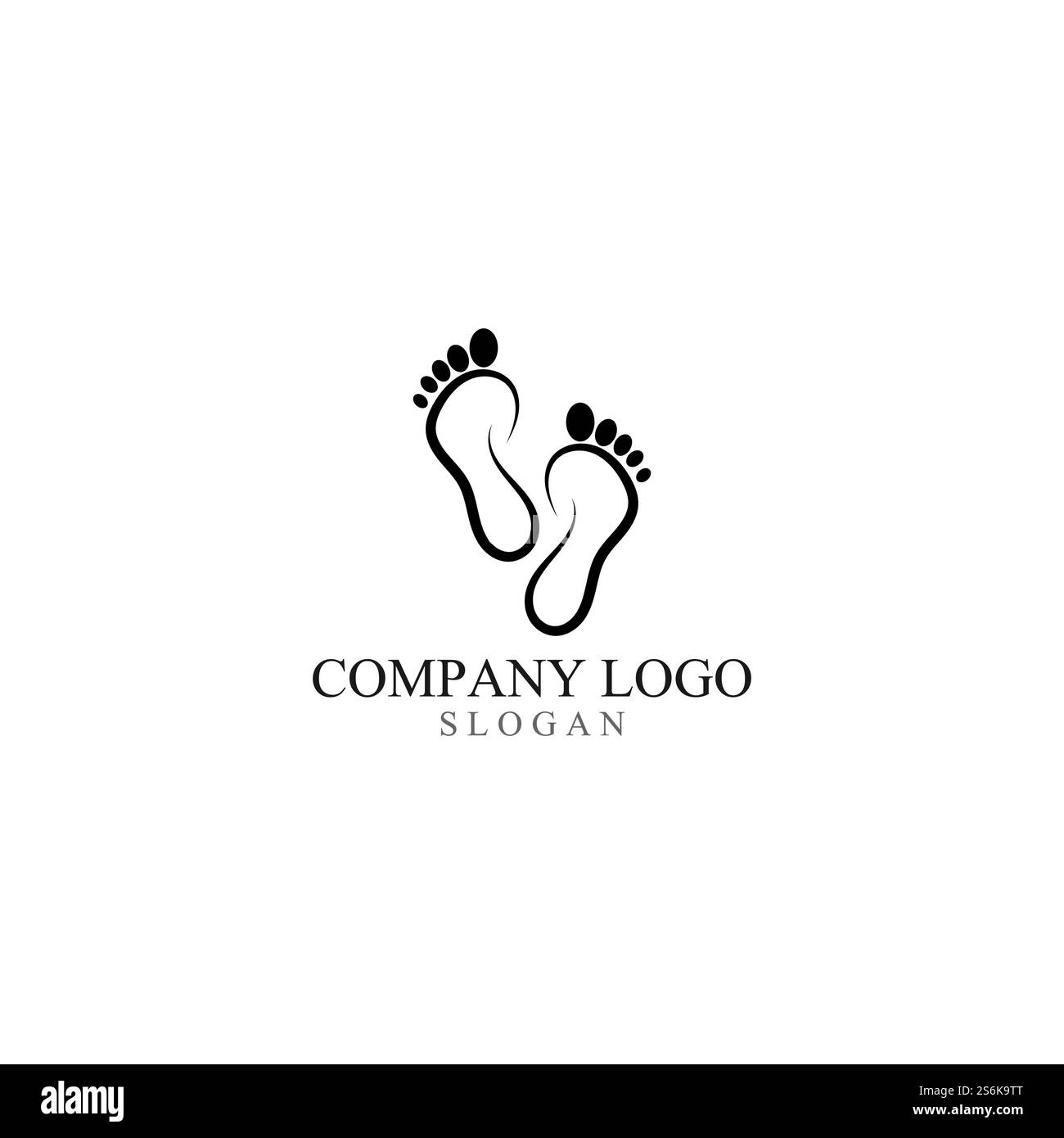 Foot print logo and symbol vector Stock Vector Image & Art - Alamy