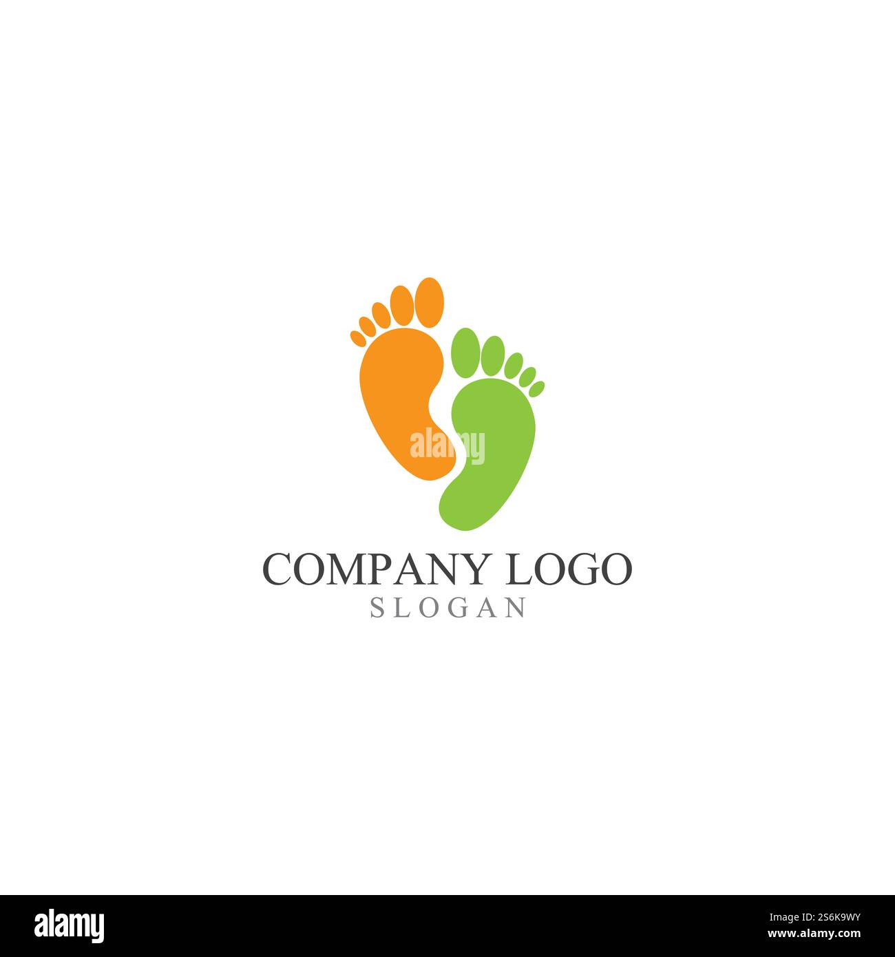 Foot print logo and symbol vector Stock Vector Image & Art - Alamy