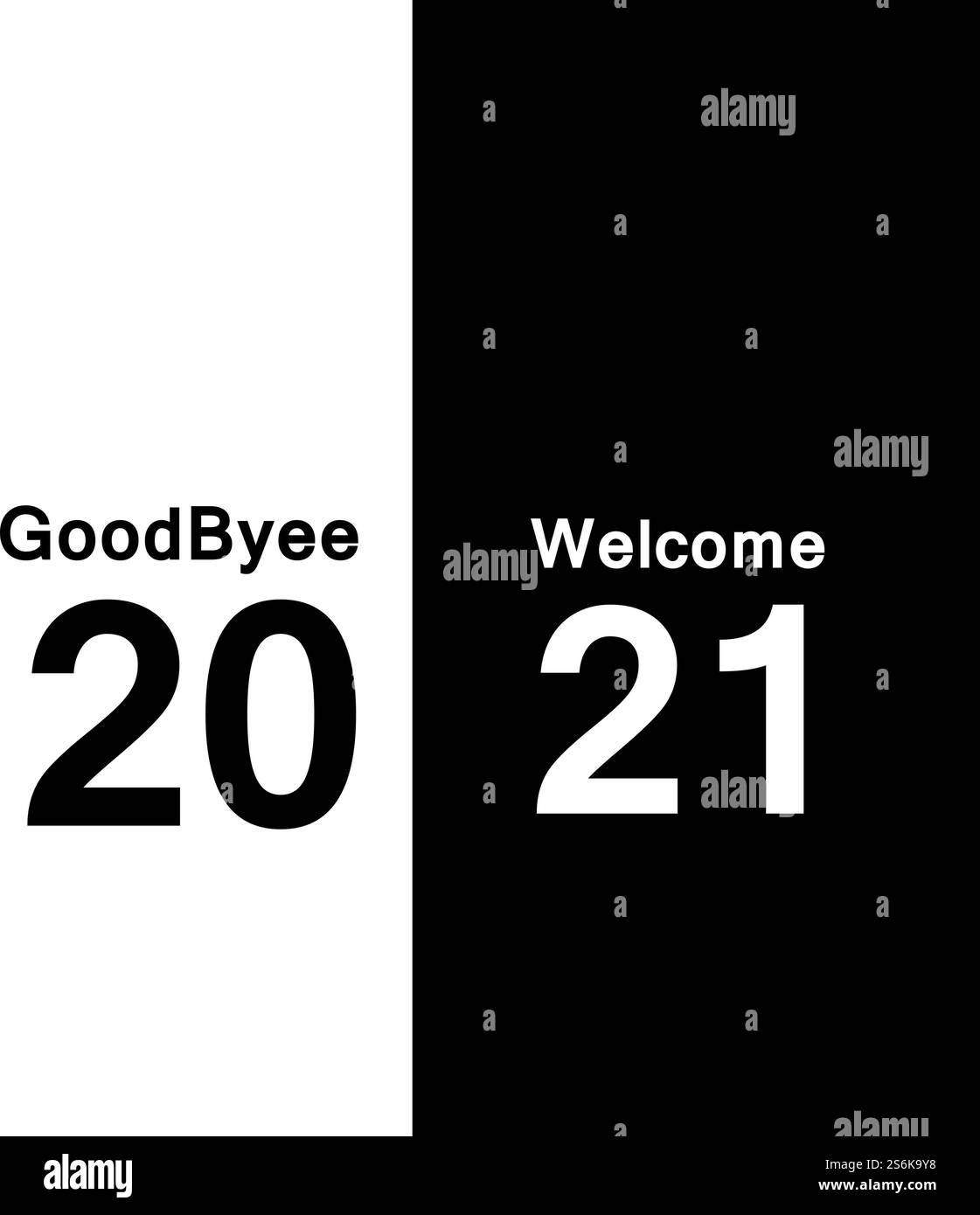 welcome 2021, goodbye 2020 Celebration Design, Vector illustration ...