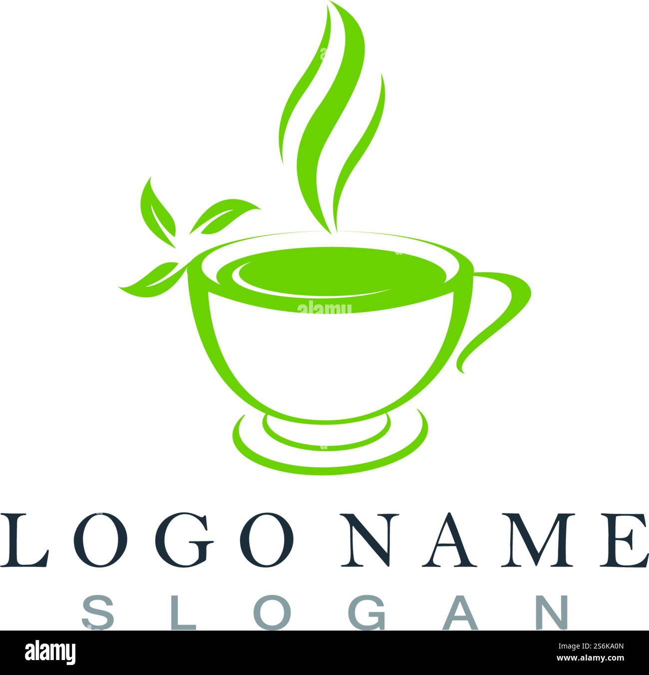 Green Tea Cup Logo Stock Vector Image & Art - Alamy