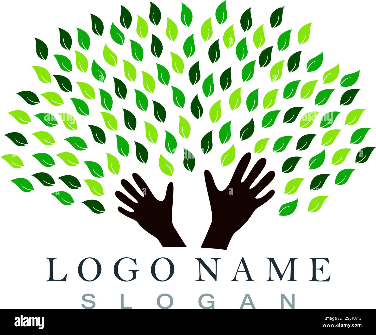Tree hands logo Stock Vector Image & Art - Alamy