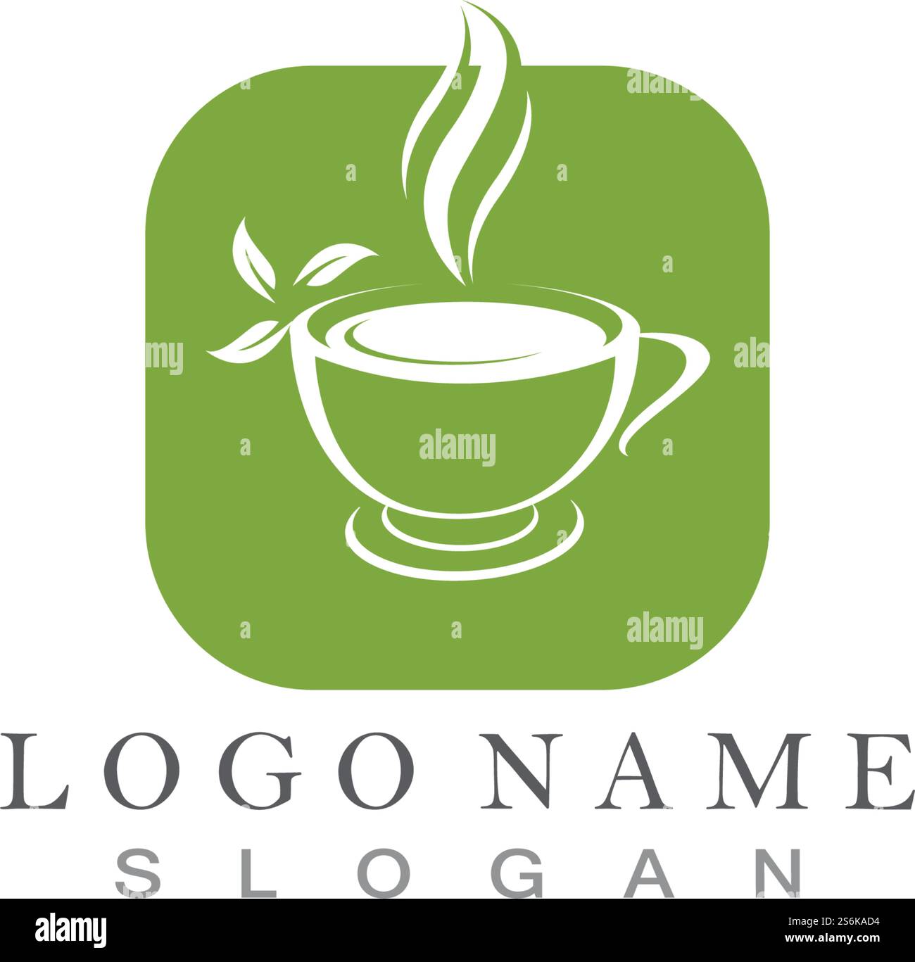 Green Tea Cup Logo Stock Vector Image & Art - Alamy