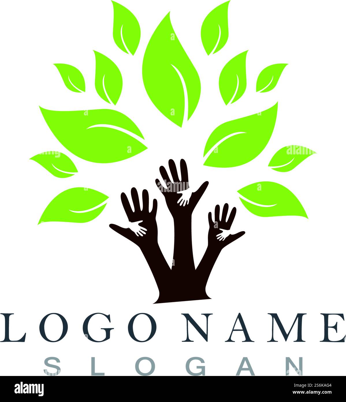 Tree hands logo Stock Vector Image & Art - Alamy