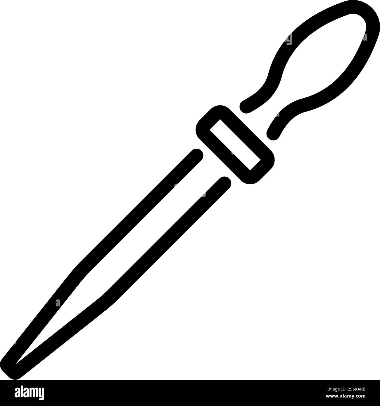 Icon Of Chemistry Dropper. Bold outline design with editable stroke ...