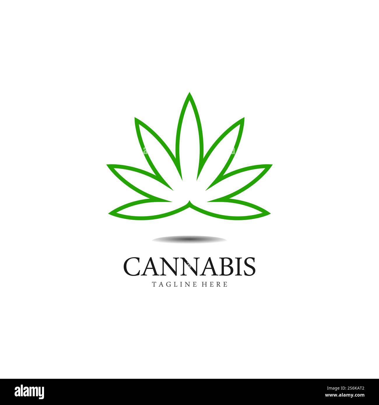 Cannabis marijuana hemp leaf logo and symbol Stock Vector Image & Art ...