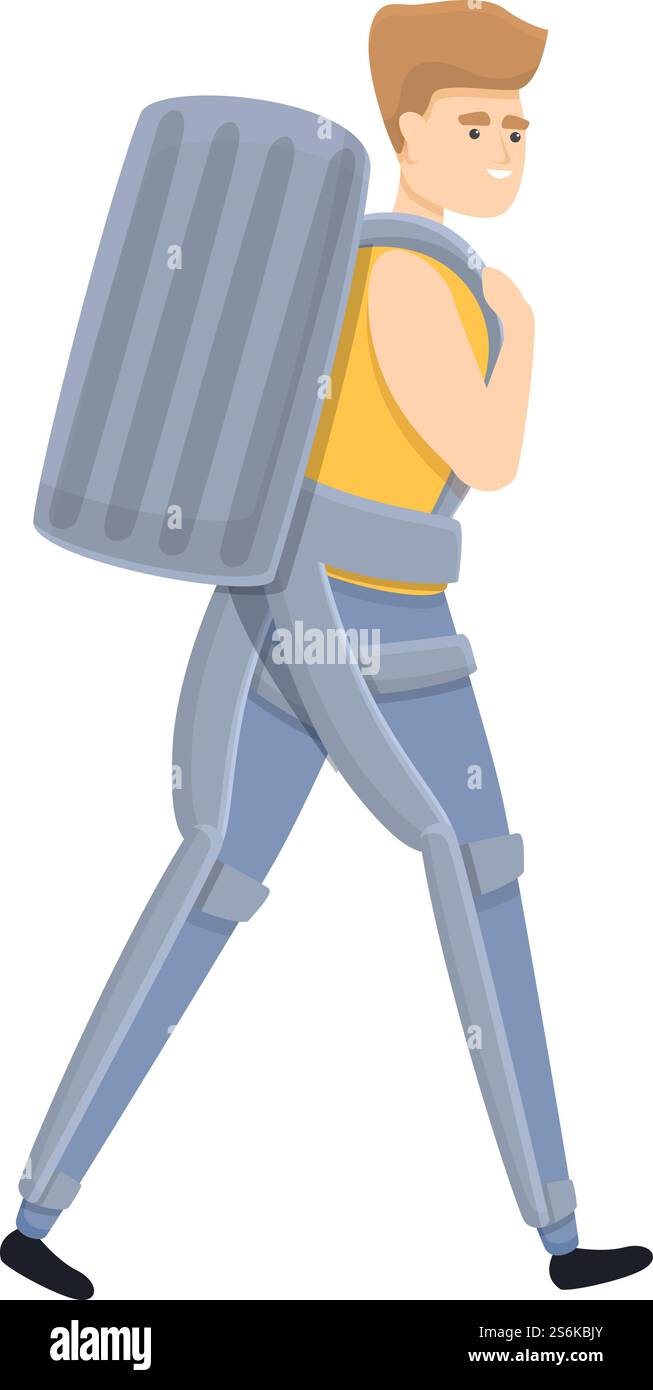 Flexible exoskeleton icon. Cartoon of Flexible exoskeleton vector icon ...