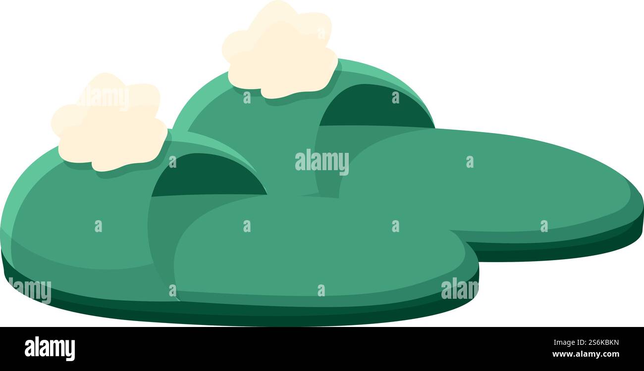 Branded slippers icon. Cartoon of Branded slippers vector icon for web ...
