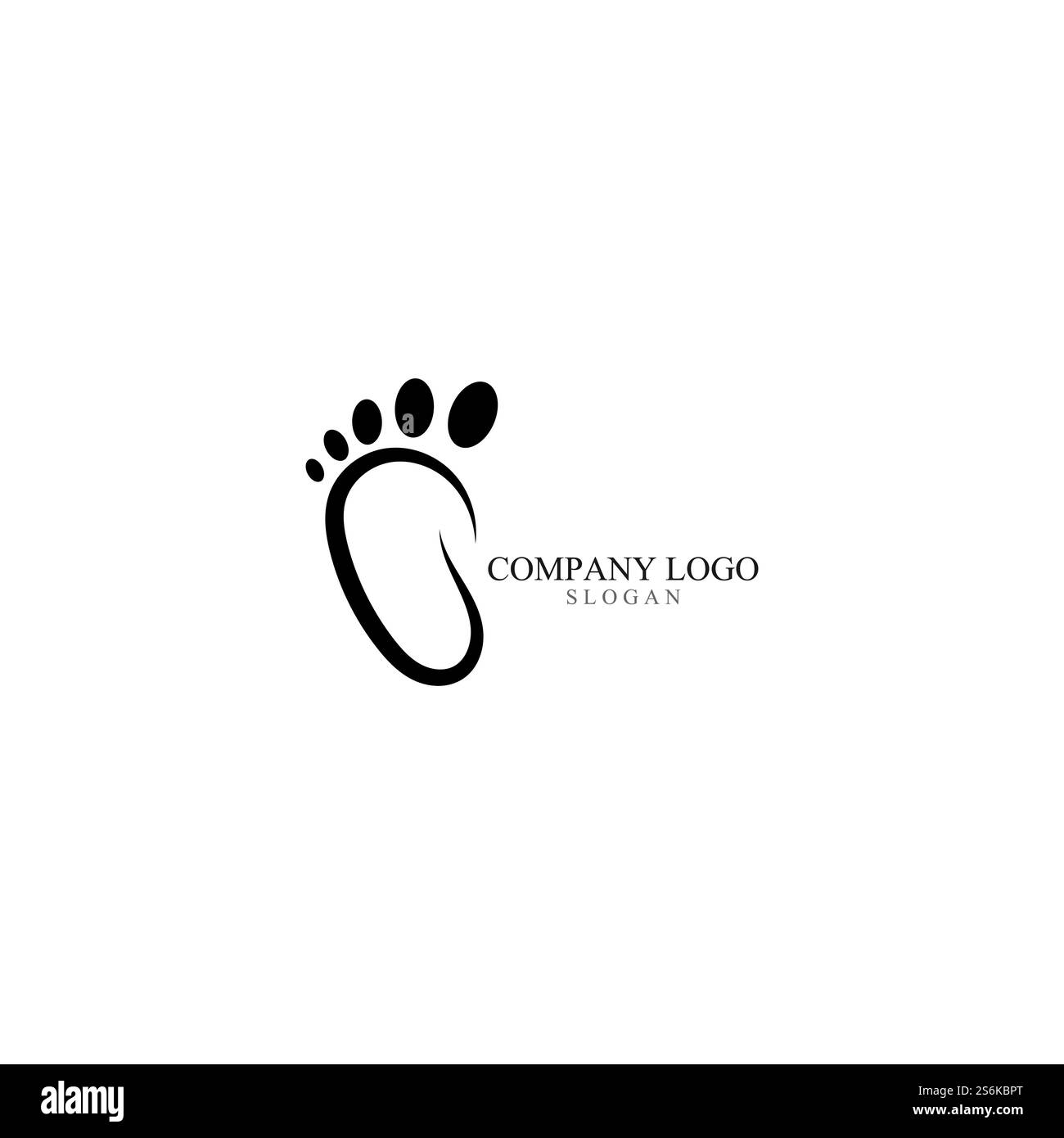 Foot print logo and symbol vector Stock Vector Image & Art - Alamy