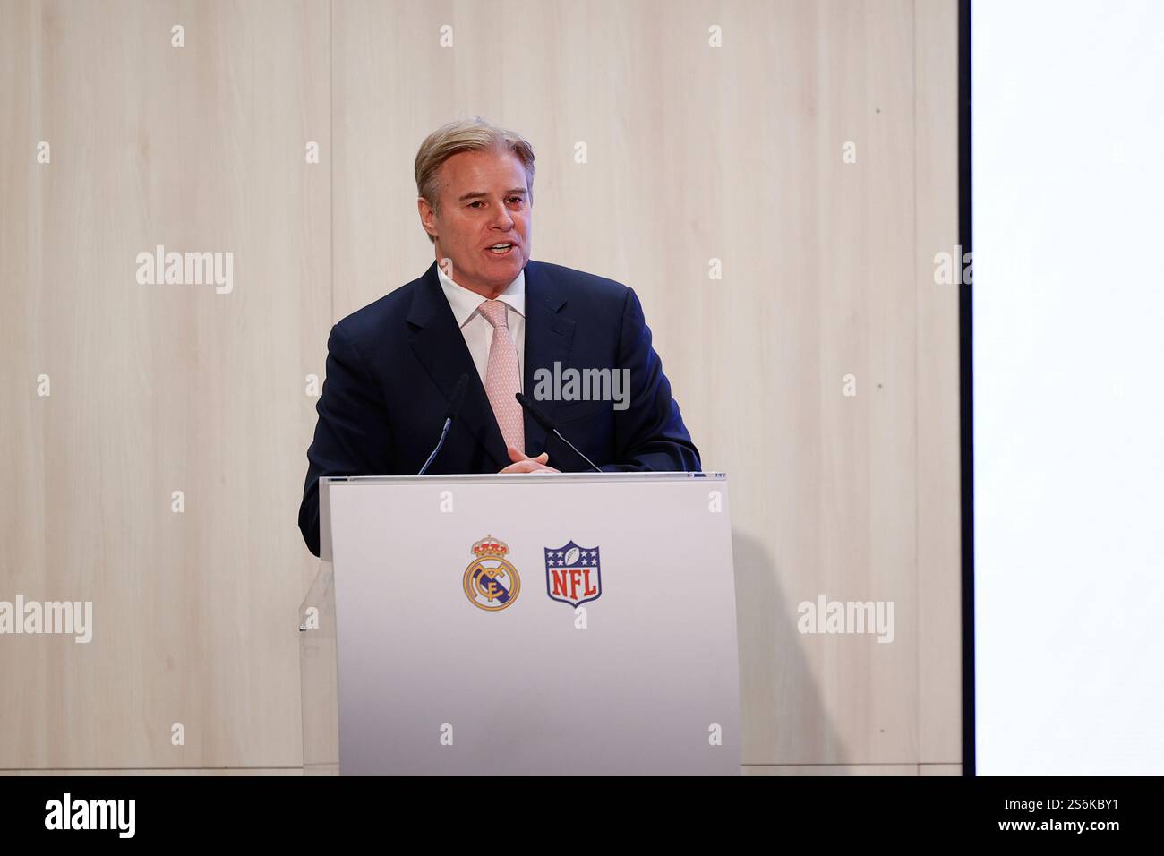Brett Gosper, Head of Europe and APAC, attends during press conference ...
