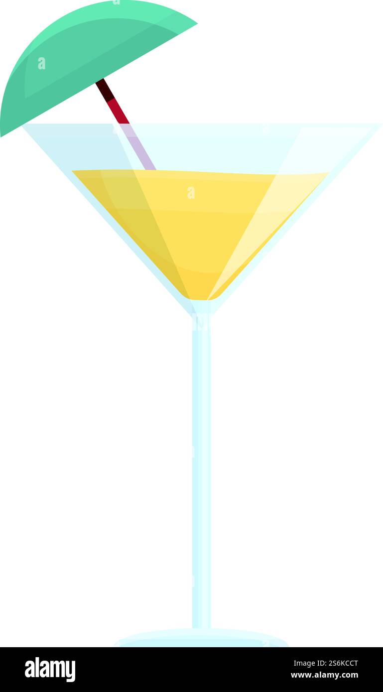 Tropical fruit cocktail icon. Cartoon of Tropical fruit cocktail vector ...