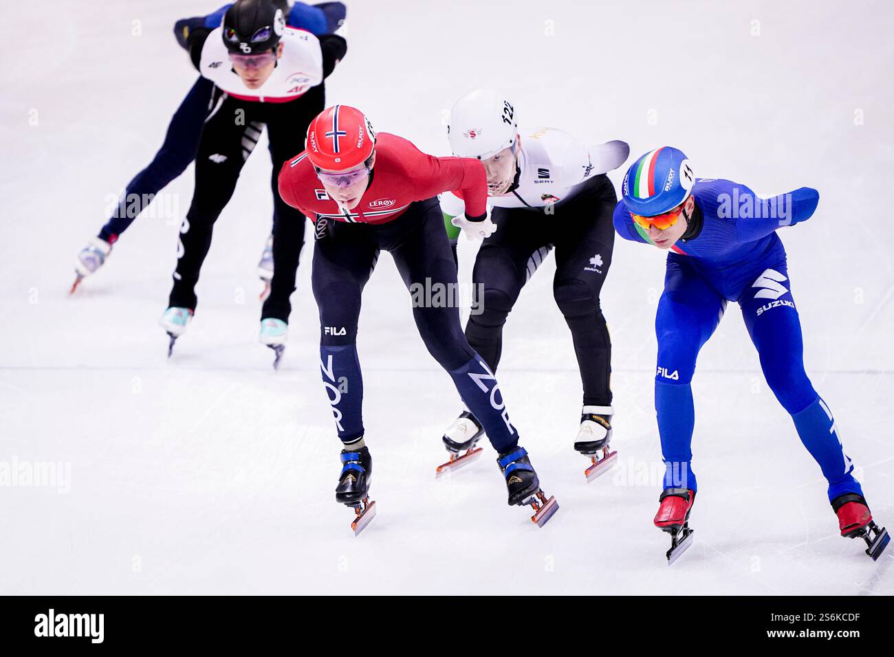 DRESDEN, GERMANY - JANUARY 17: Fredrik Pedersen of Norway during the ...