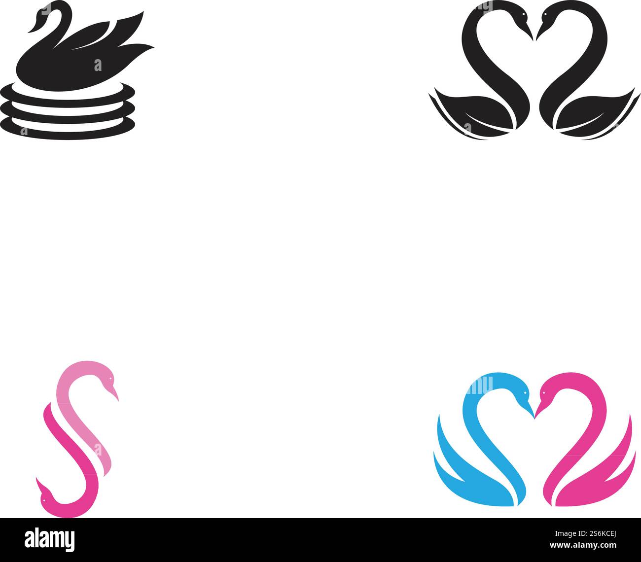 Swan logo and symbol vector Stock Vector Image & Art - Alamy
