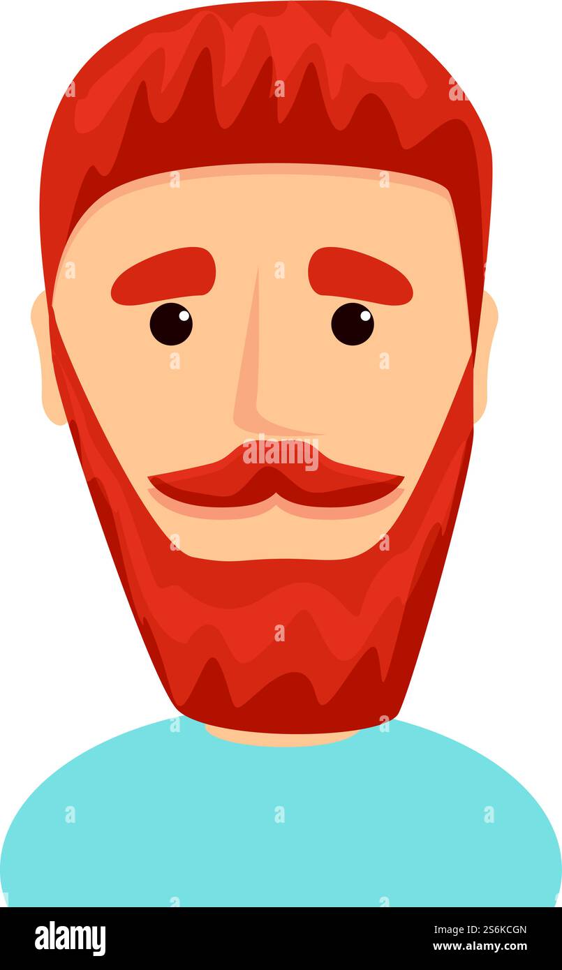 Man with beard icon. Cartoon of Man with beard vector icon for web ...