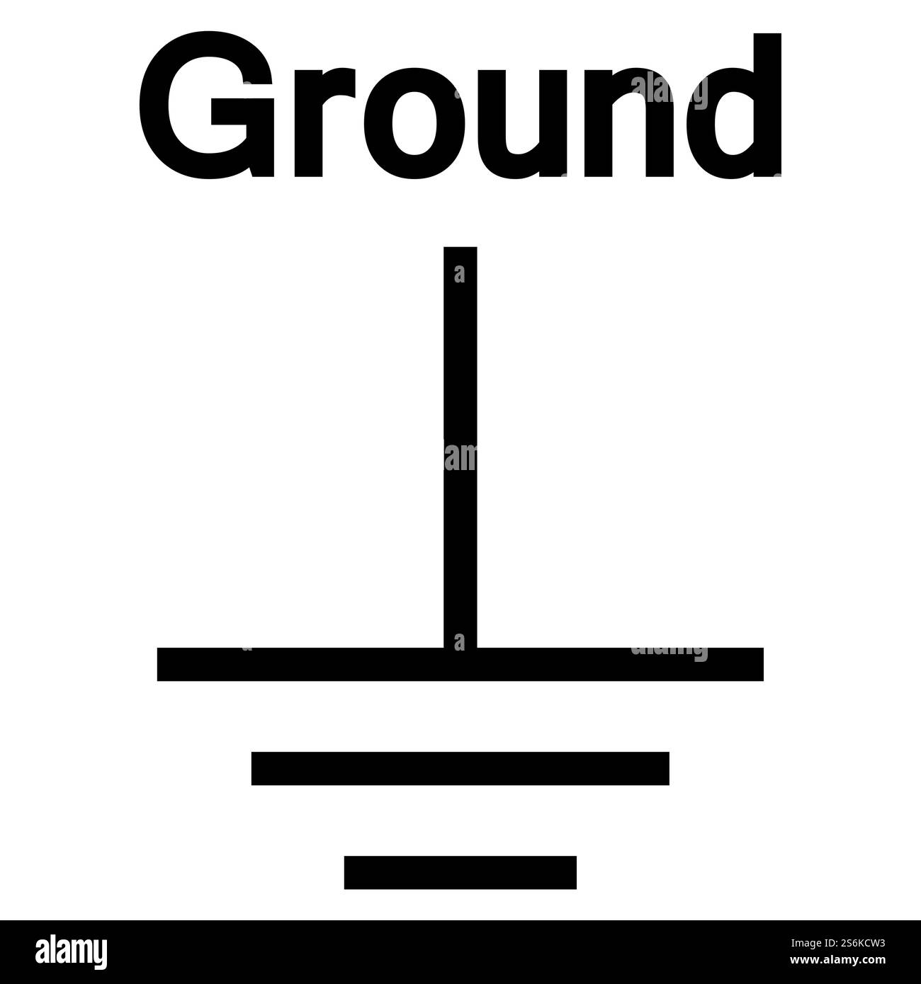 Protective Earth (Ground) Symbol Sign, Vector Illustration, Isolate On ...