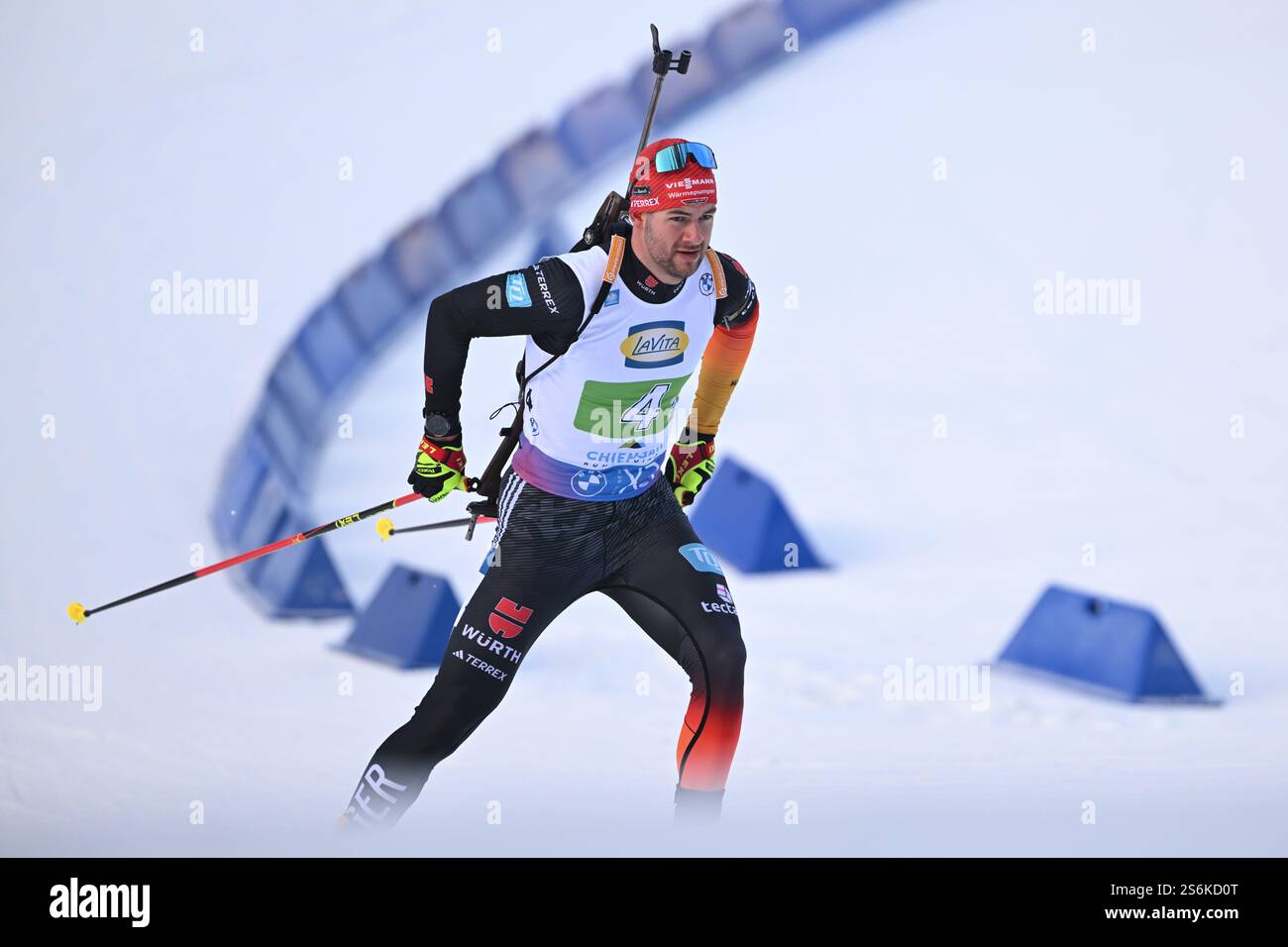Ruhpolding, Germany. 17th Jan, 2025. Biathlon: World Cup, relay 4 x 7.5 ...