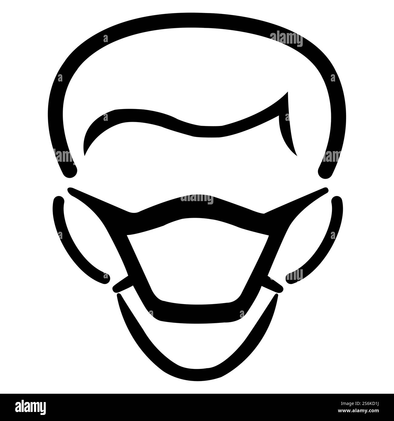 Wear Mask Symbol Sign Isolate On White Background Stock Vector Image ...