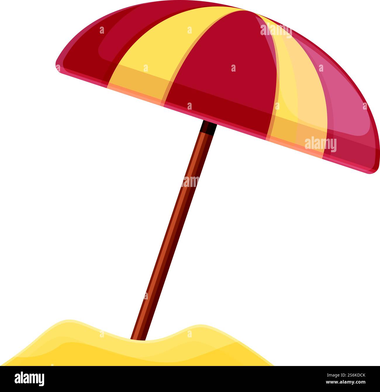Beach umbrella icon. Cartoon of Beach umbrella vector icon for web ...